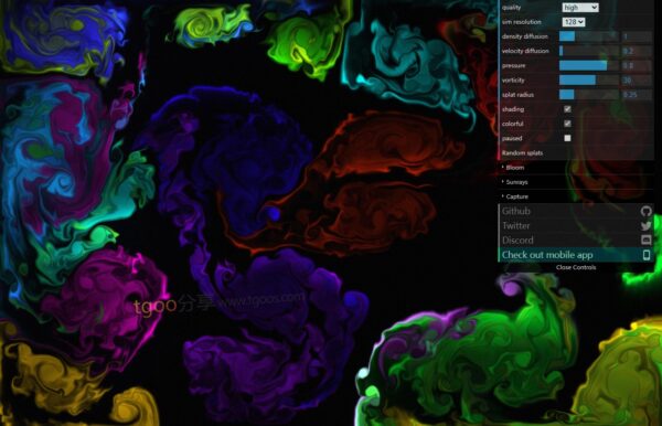 WebGL Fluid Simulation-实时交互流体模拟实验-tgoo分享