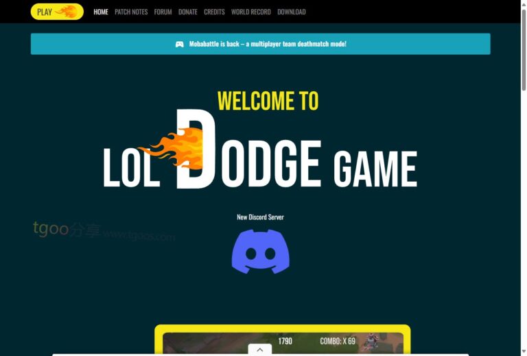 LoL Dodge Game-英雄联盟技能躲避训练平台-tgoo分享