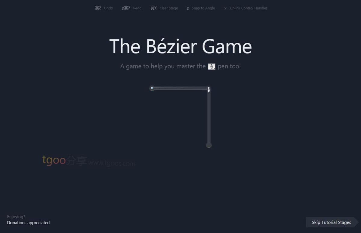 The Bézier Game-贝塞尔曲线钢笔工具练习平台-tgoo分享