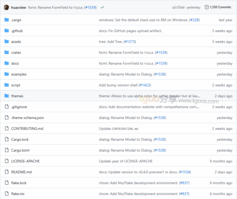 GPUI Component跨平台桌面UI组件库，60+组件助力Rust应用开发-tgoo分享